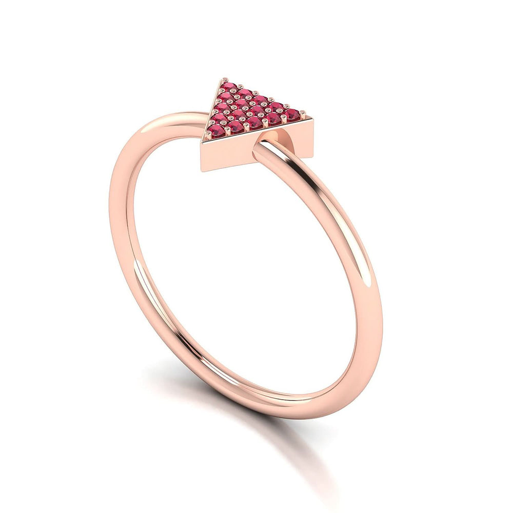Triangle Diamond Ring | PurpleMay Jewellery